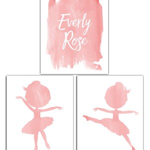 Set of 3 Ballerina Paper Prints | Ballerina Decor | Ballerina Sign ...