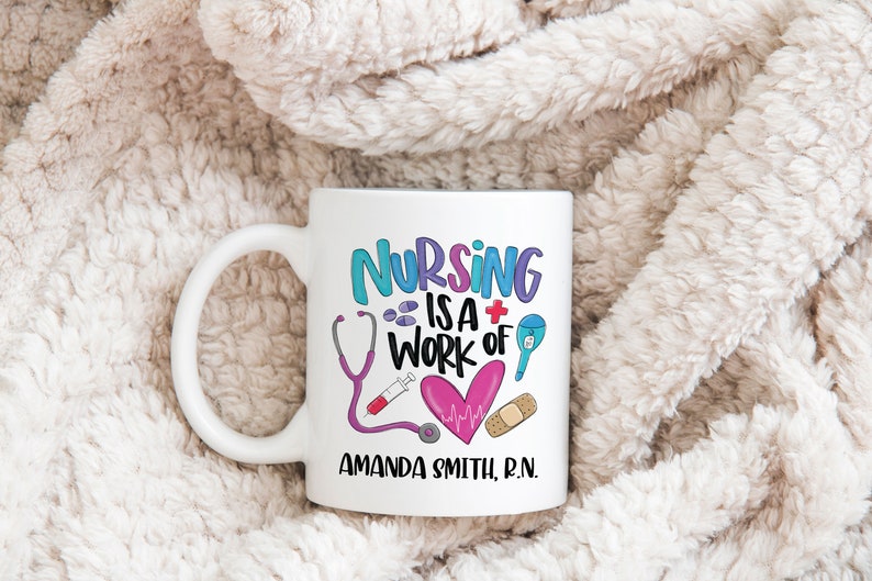 Personalized Nursing Mug Nurse Accessories Nurse - Etsy