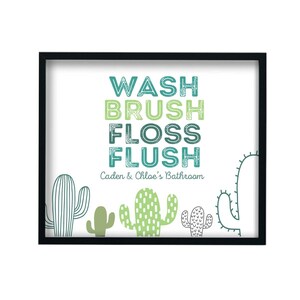 Cactus Bathroom Art Print | Cactus Bathroom Sign | Kids Bathroom ...