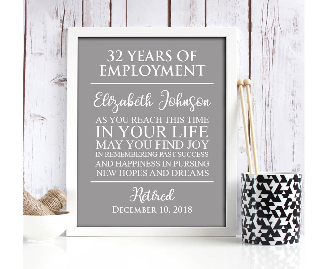 Personalized Retirement Paper Art Print | Coworker Gift | Retiree Gift ...