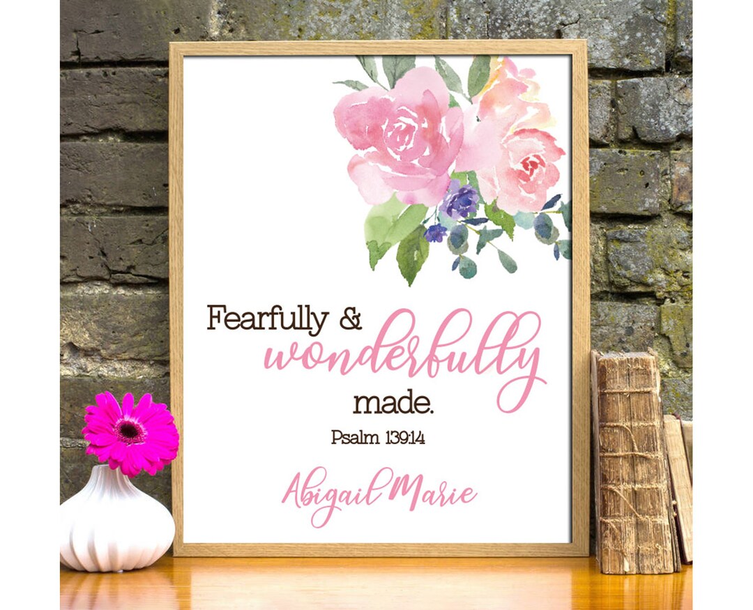 Girls Bible Verse Art Print | Girls Room Decor | Girls Wall Art | Baby ...