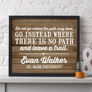 Personalized Leave A Trail Print | Inspirational Gift | Personalized ...