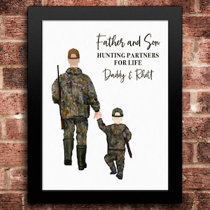 Father and Son Hunting Gift | Dad Gifts From Son | Fathers Day Print ...
