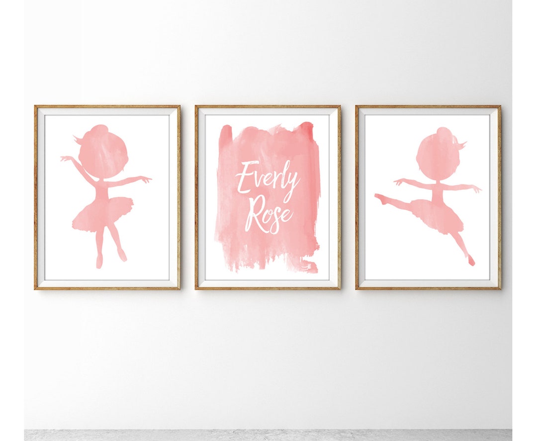 Set of 3 Ballerina Paper Prints | Ballerina Decor | Ballerina Sign ...