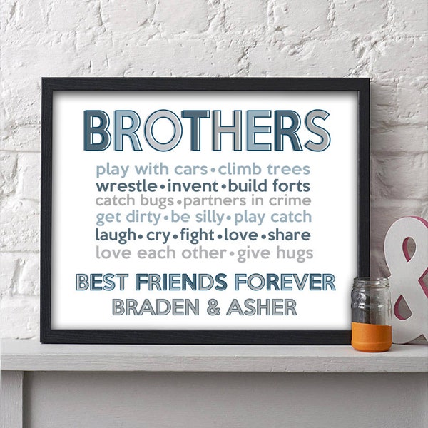 Brothers Sign - Etsy