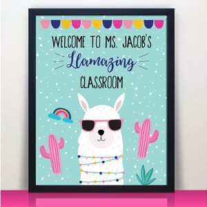 Llama Classroom Welcome Poster | Personalized Classroom Decor ...