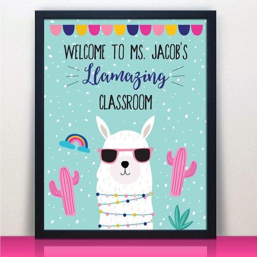 Llama Classroom Welcome Poster Personalized Classroom Decor - Etsy
