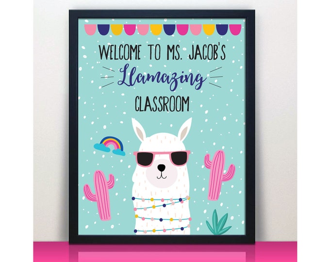 Llama Classroom Welcome Poster Personalized Classroom Decor - Etsy