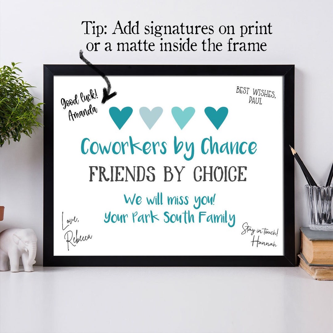Coworker Farewell Print: Leaving Job Gift (framed or Digital) - Etsy