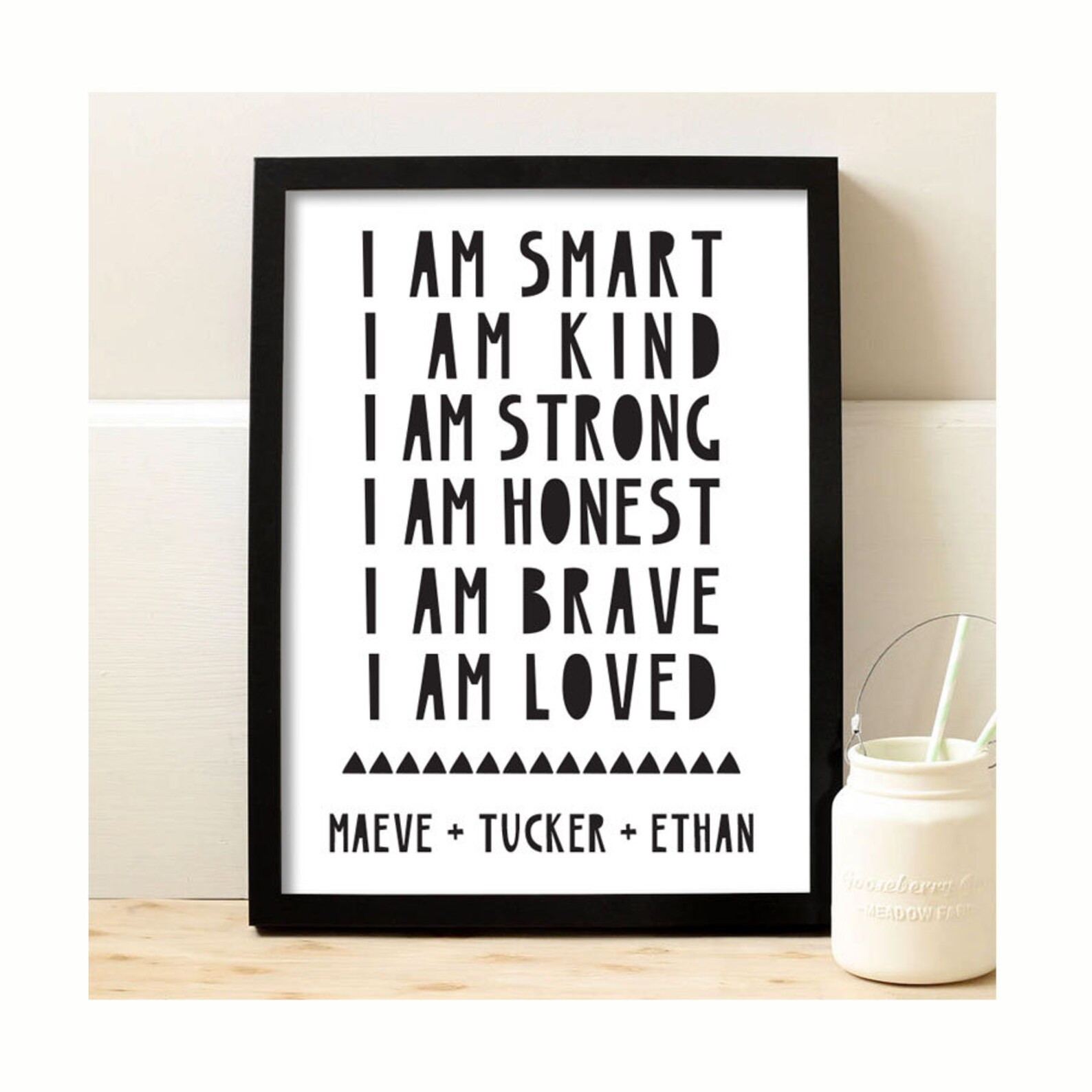 Personalized I Am Print Kids Room Decor Playroom Decor | Etsy