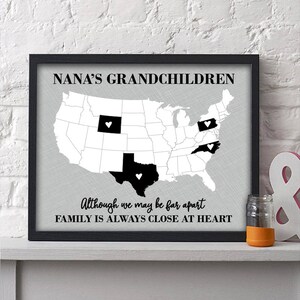 Personalized Grandparent Paper Art Print | Long Distance Grandparent ...