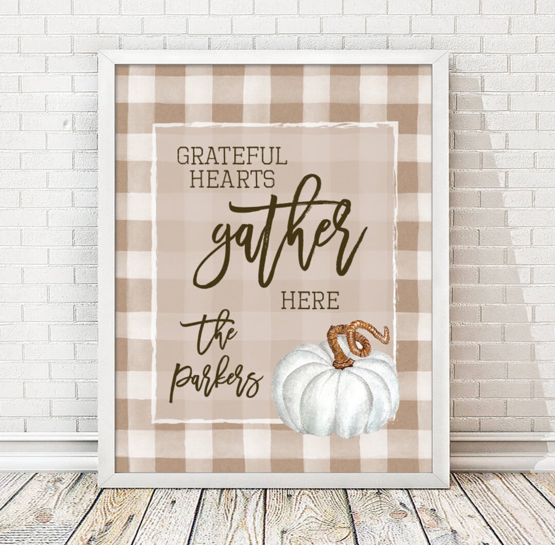 Personalized Fall Print | Rustic Fall Decor | Fall Wall Art | Seasonal ...