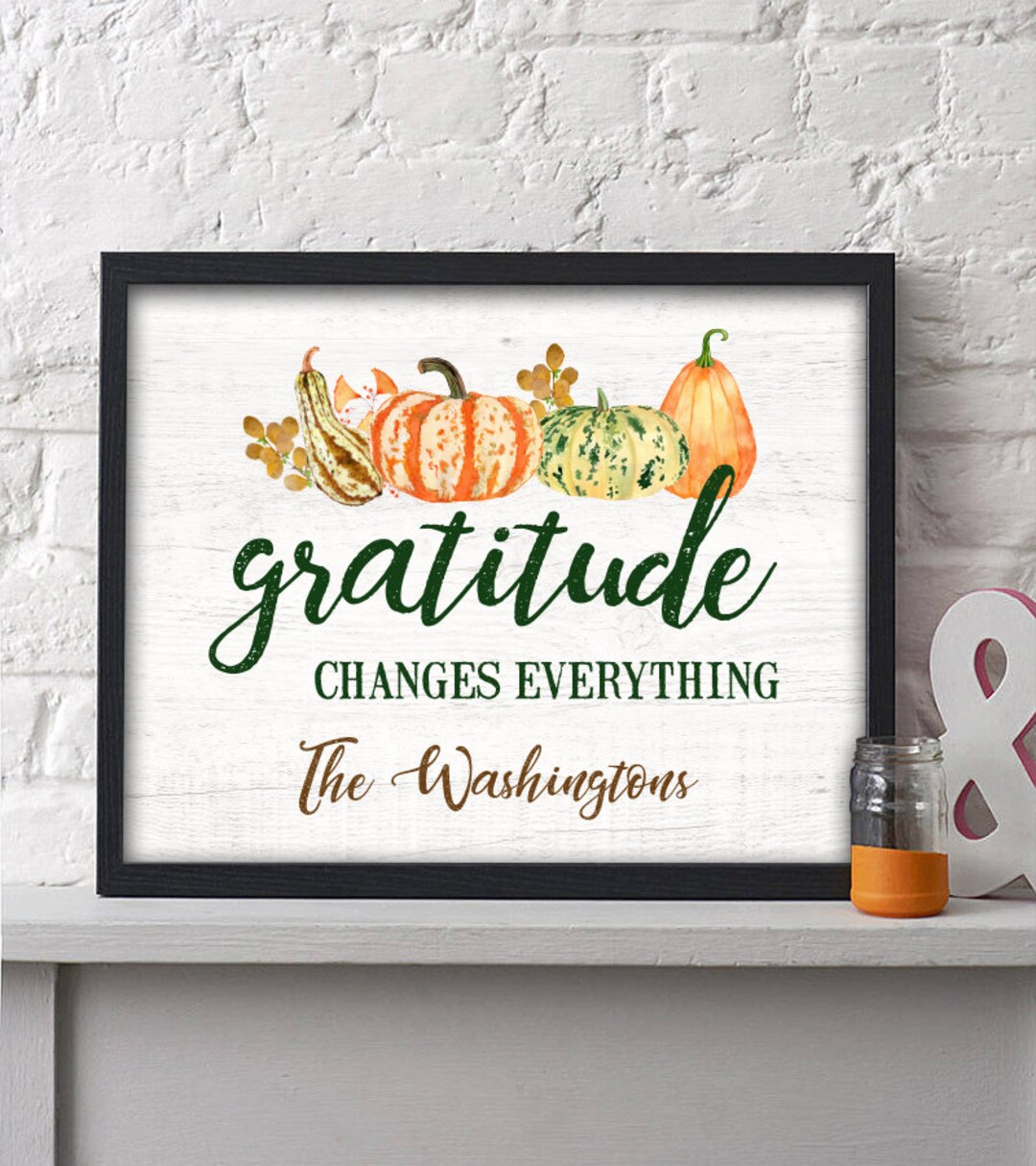 Personalized Fall Print | Thanksgiving Decor | Thanksgiving Wall Art ...