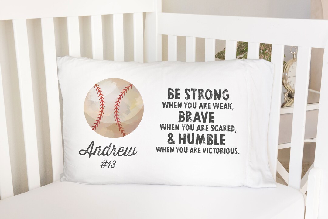 Boys Baseball Pillowcase: Personalized Design - Nursery or Bedroom - Etsy
