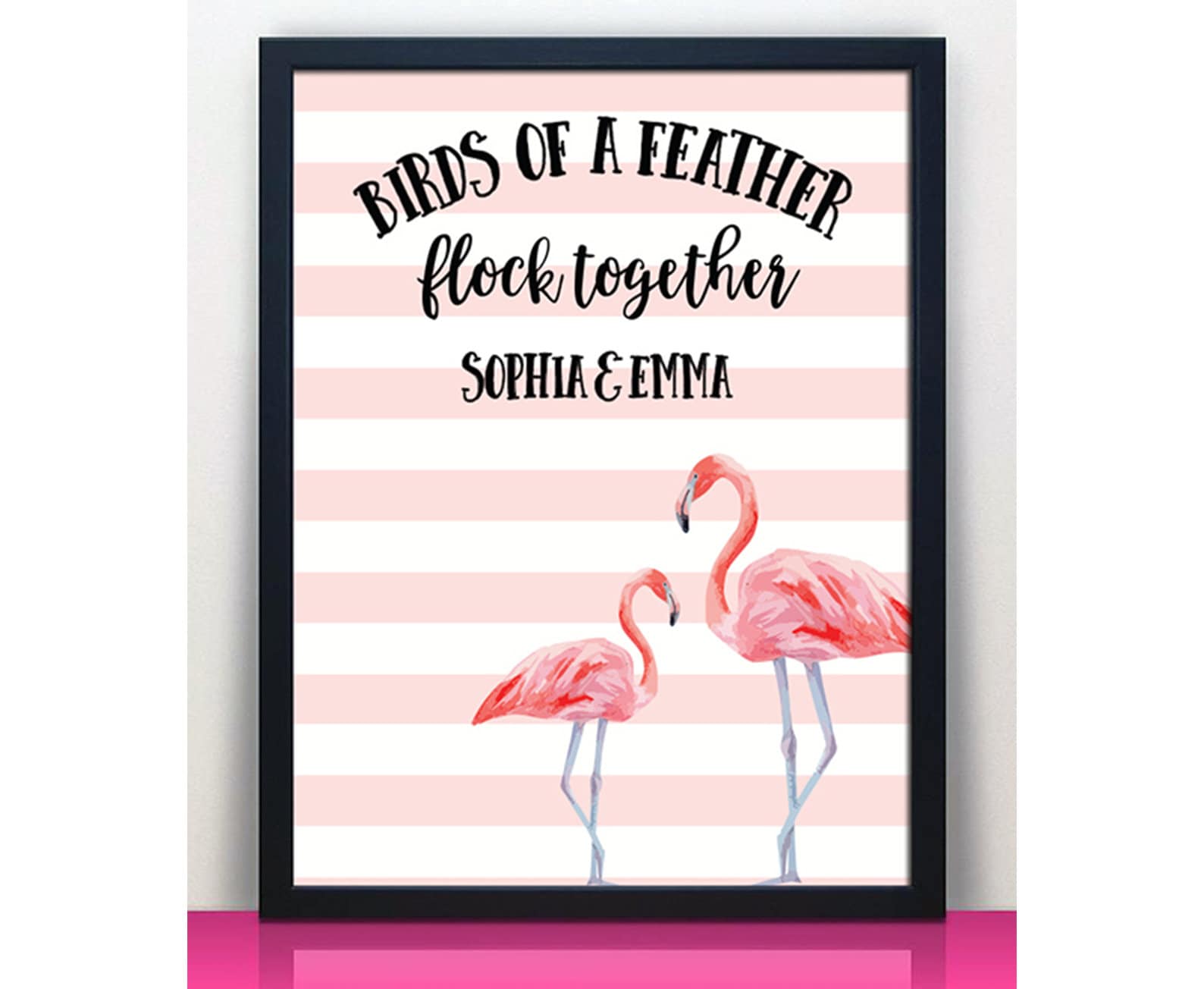 Sisters Birds of a Feather Girls Flamingo Print Pink | Etsy