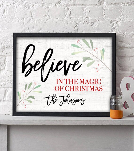 Personalized Christmas Print Christmas Sign Personalized | Etsy