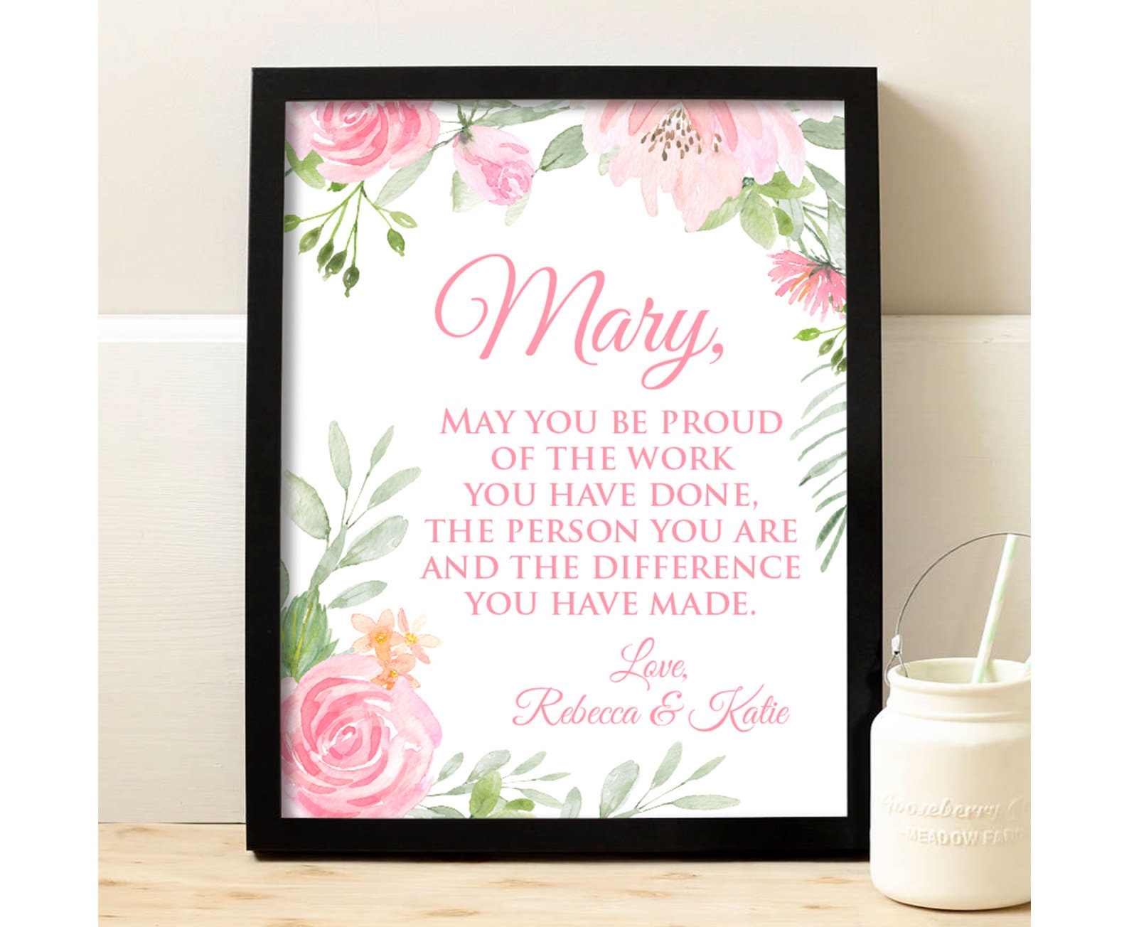 Personalized Retirement Paper Art Print Coworker Gift | Etsy