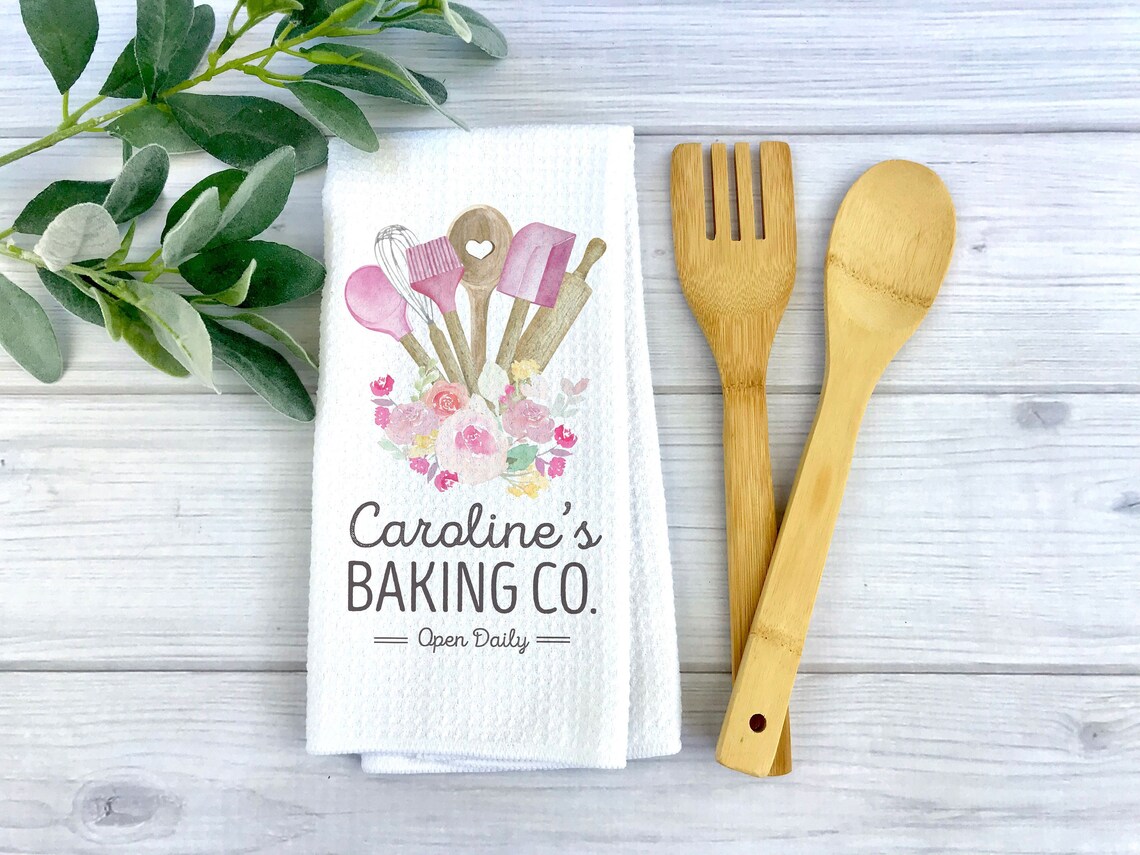 Personalized Baking Co. Dish Towel | Kitchen Utensils Kitchen Towel ...