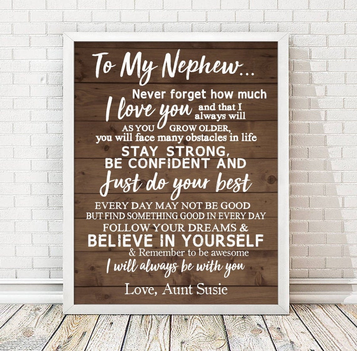 Personalized Nephew Print | Nephew Gift | Personalized Gift | Heartfelt ...