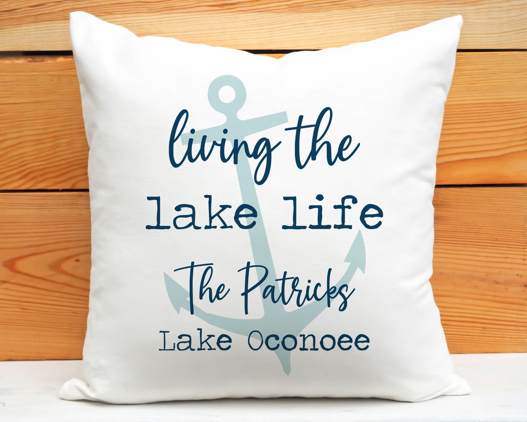 Personalized Lake House Pillow | Custom Lake House Decor | Personalized ...