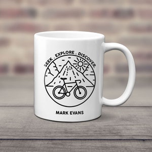 Personalized Mountain Bike Mug | Mens Gift | Mens Coffee Mug | Dad Mug ...