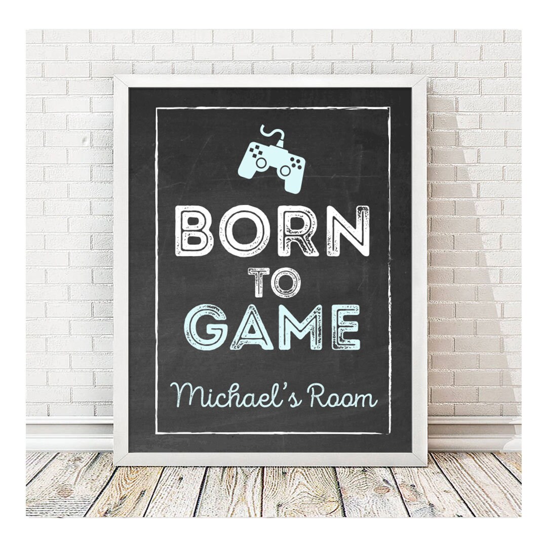 Gaming Art Print | Video Game Decor | Boy Name Decor | Personalized ...