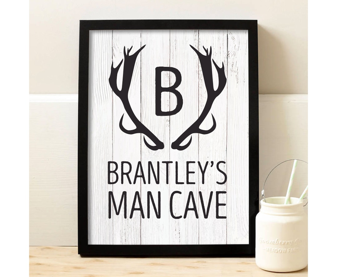 Boys Man Cave Paper Art Print | Boys Room Sign | Boy Nursery Wall Art ...