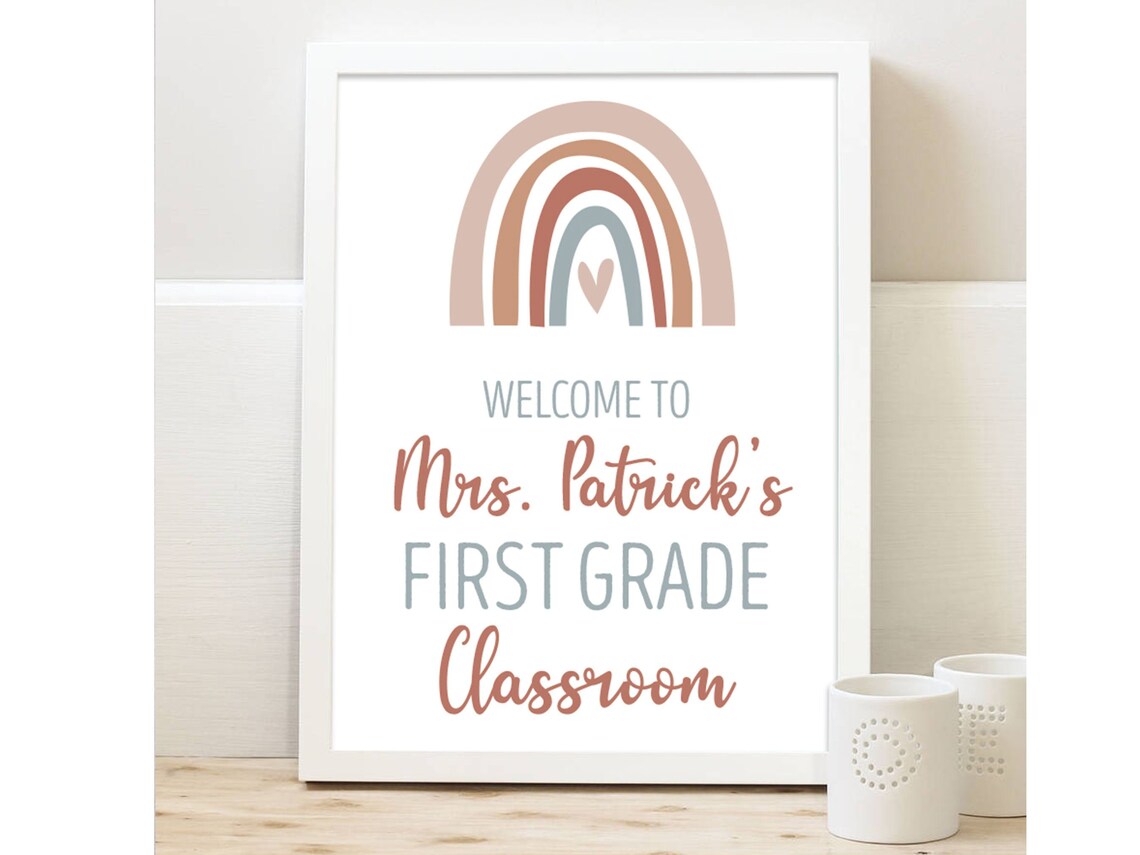 Boho Classroom Welcome Poster Personalized Classroom Decor | Etsy