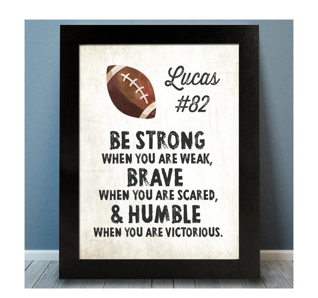 Personalized Football Print | Football Gift | Boy Name Decor ...