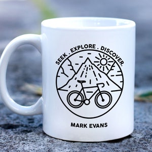 Personalized Mountain Bike Mug | Mens Gift | Mens Coffee Mug | Dad Mug ...