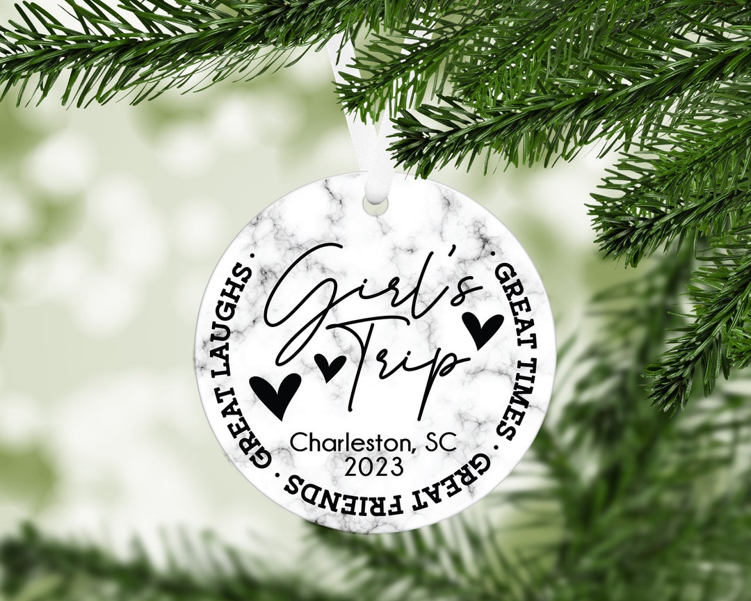 Custom Girls Trip Metal Ornament | Personalized Road-trip Friendship ...