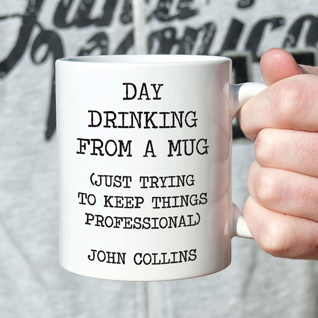 Personalized Day Drinking Mug | Gift for Him | Mens Coffee Mug | Dad ...