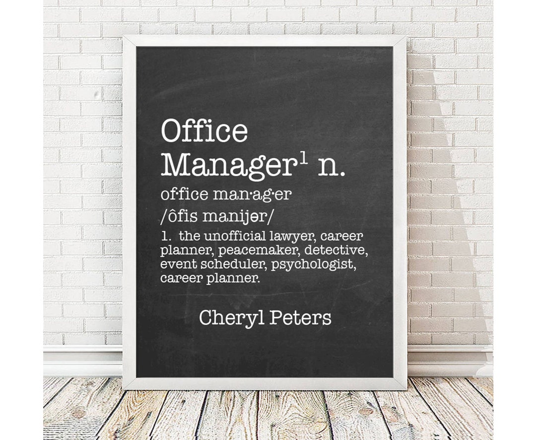 Personalized Office Manager Print| Office Decor | Office Manager Gift ...