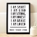 Personalized I Am Print | Kids Room Decor | Playroom Decor | Kids Wall ...