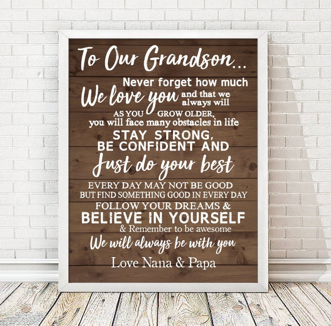 Personalized Grandson Print | Grandkids Gift | Personalized Gift ...