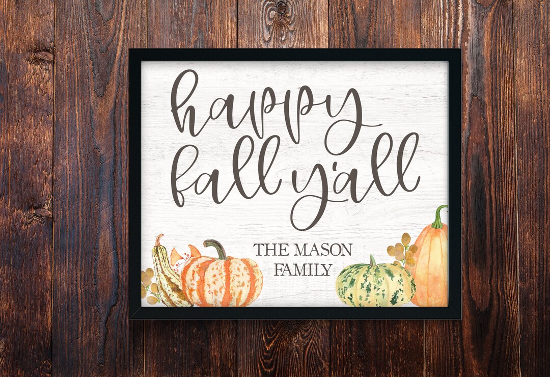Personalized Fall Print | Autumn Decor | Fall Decor | Fall Wall Art ...