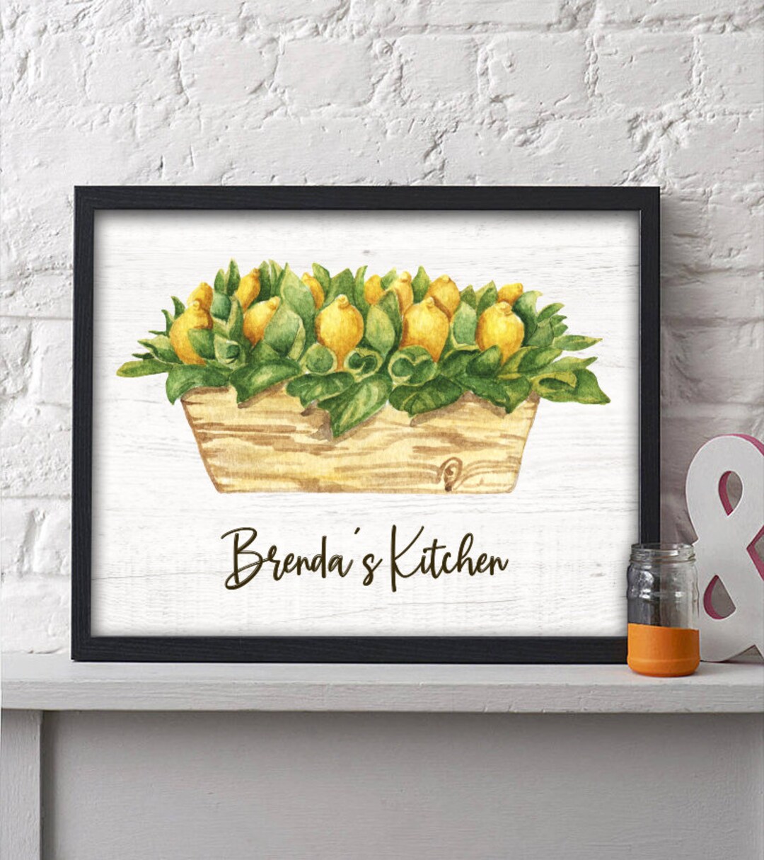 Personalized Lemon Kitchen Print | Spring Kitchen Decor | Seasonal ...