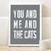 You and Me and the Cats - Cat Print - Anniversary Gift - Gift for Wife ...