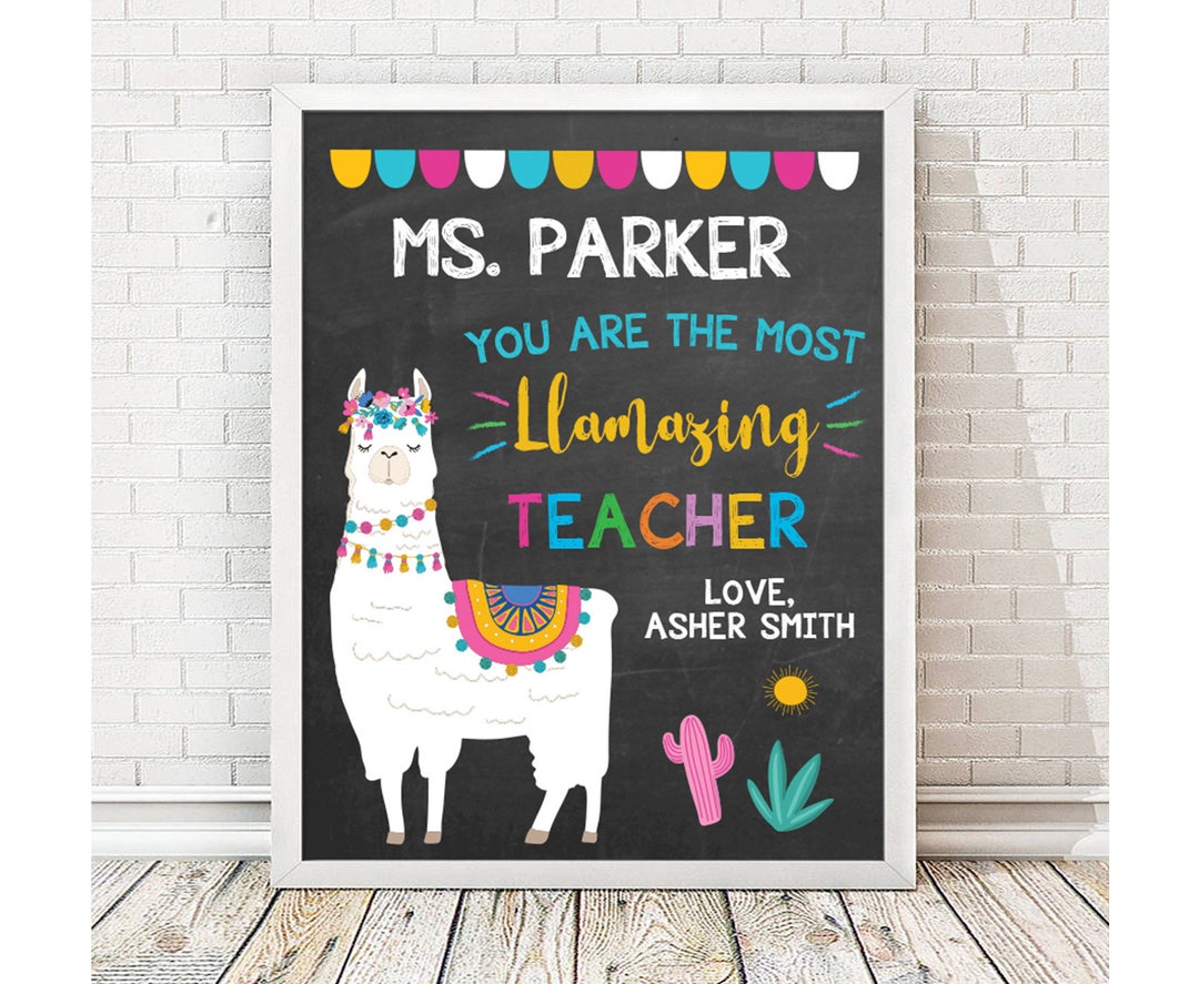 Llama Classroom Welcome Poster | Personalized Classroom Decor ...