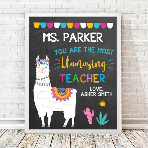Llama Classroom Welcome Poster Personalized Classroom Decor - Etsy