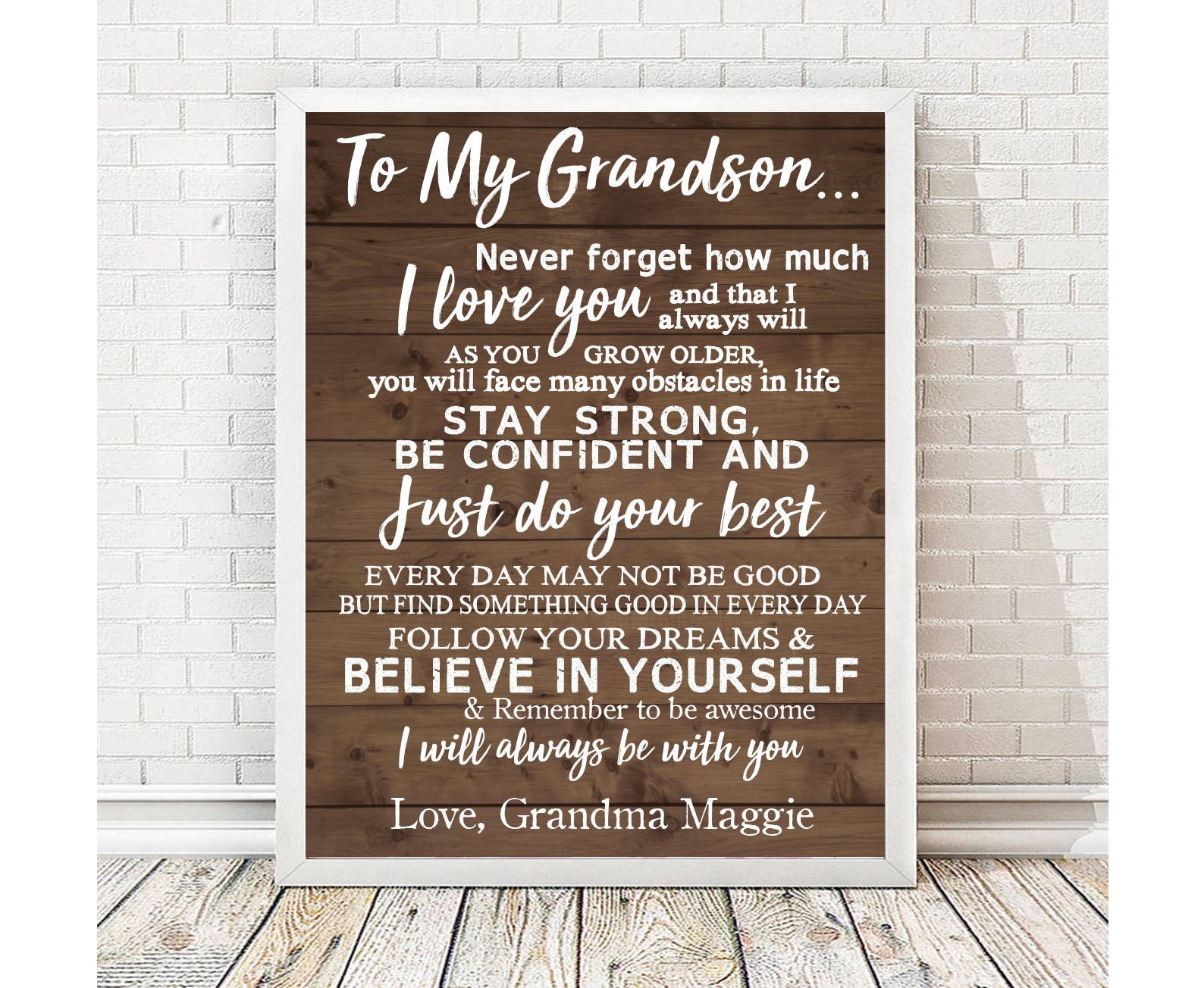 Personalized Grandson Print | Grandkids Gift | Personalized Gift ...