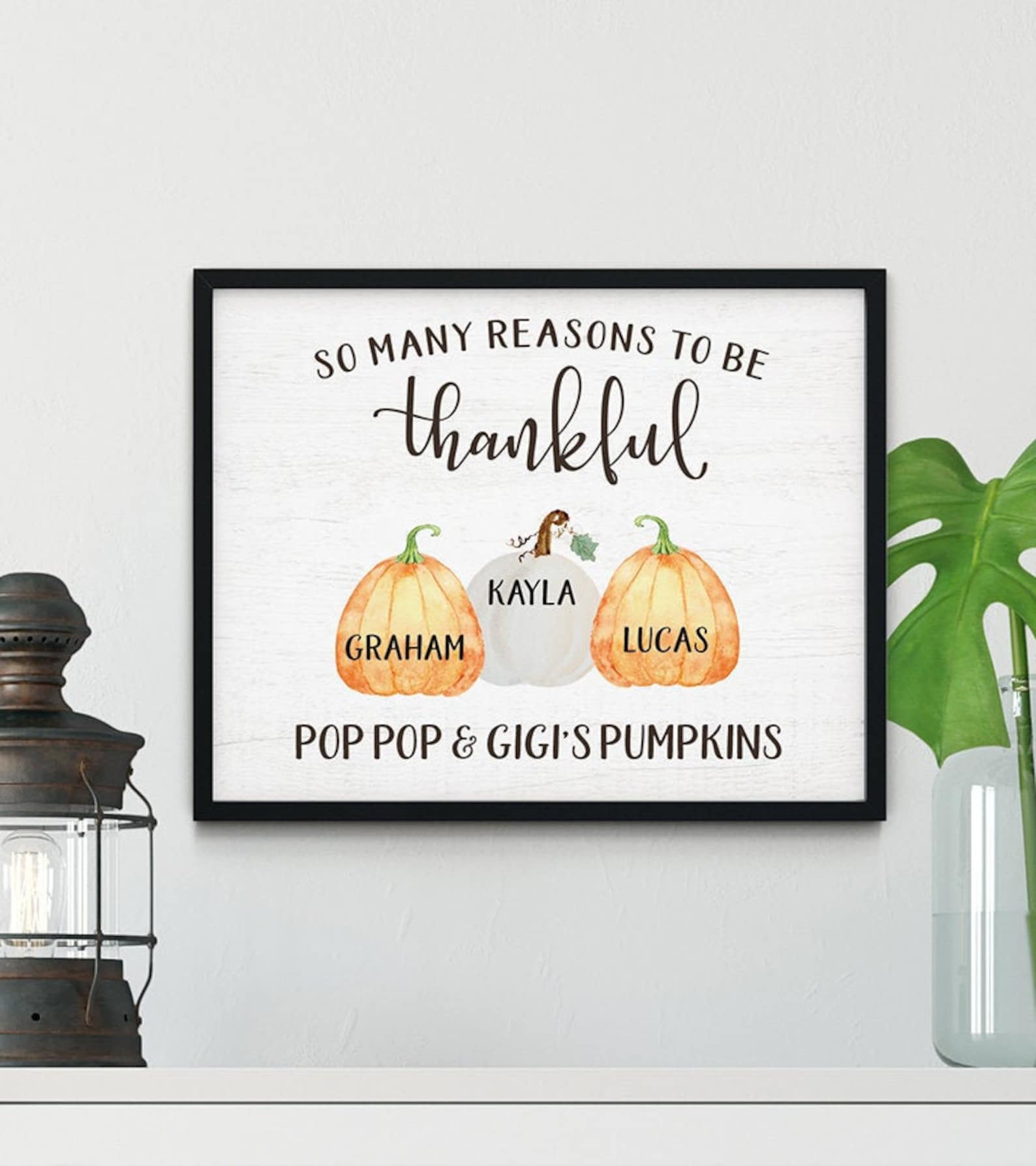Personalized Fall Print Grandparents Gift Fall Wall Art - Etsy