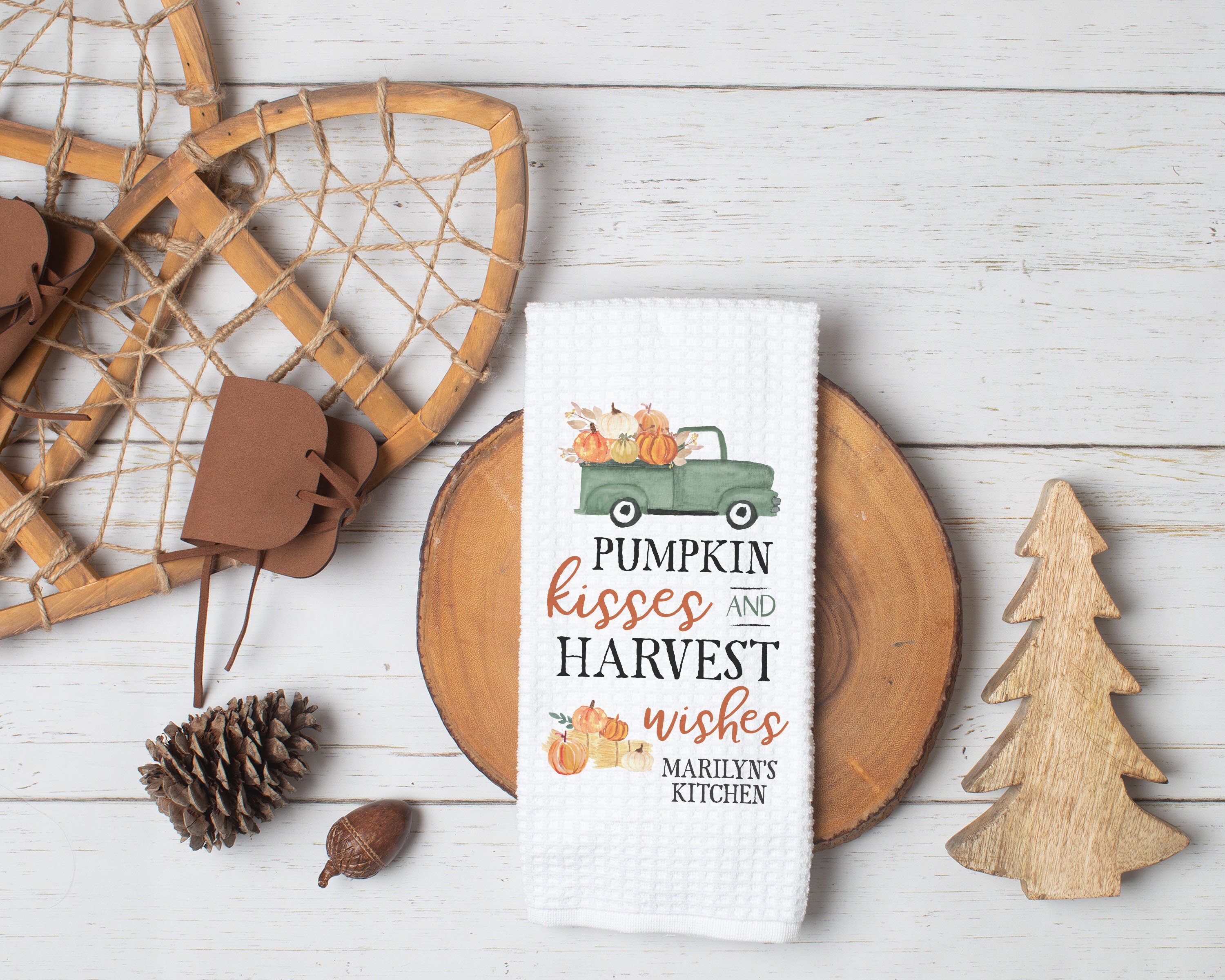 Personalized Fall Towel Personalized Kitchen Towel Fall - Etsy