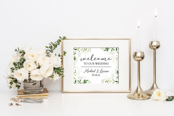 Personalized Welcome to Our Wedding Print Custom Wedding | Etsy