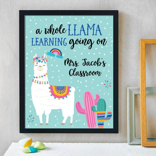 Llama Classroom Welcome Poster Personalized Classroom Decor - Etsy