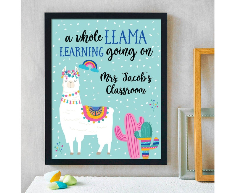 Llama Classroom Welcome Poster Personalized Classroom Decor - Etsy