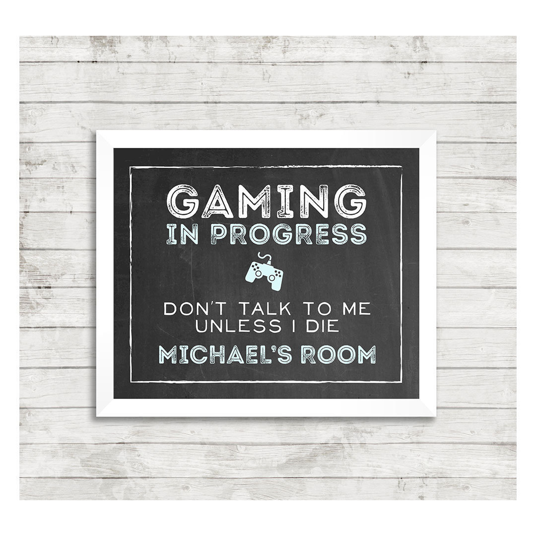 Gaming Art Print | Video Game Decor | Boy Name Decor | Personalized ...