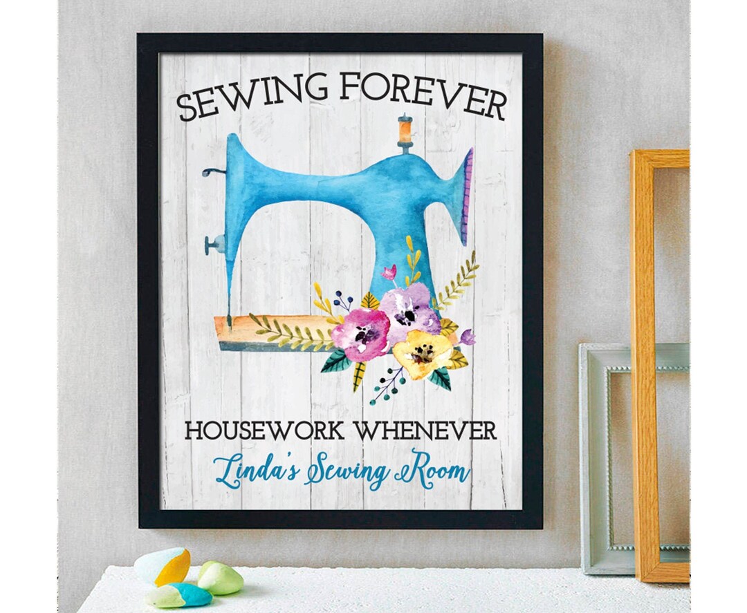 Personalized Sewing Print | Craft Room Decor | Sewing Gift | Knitting ...