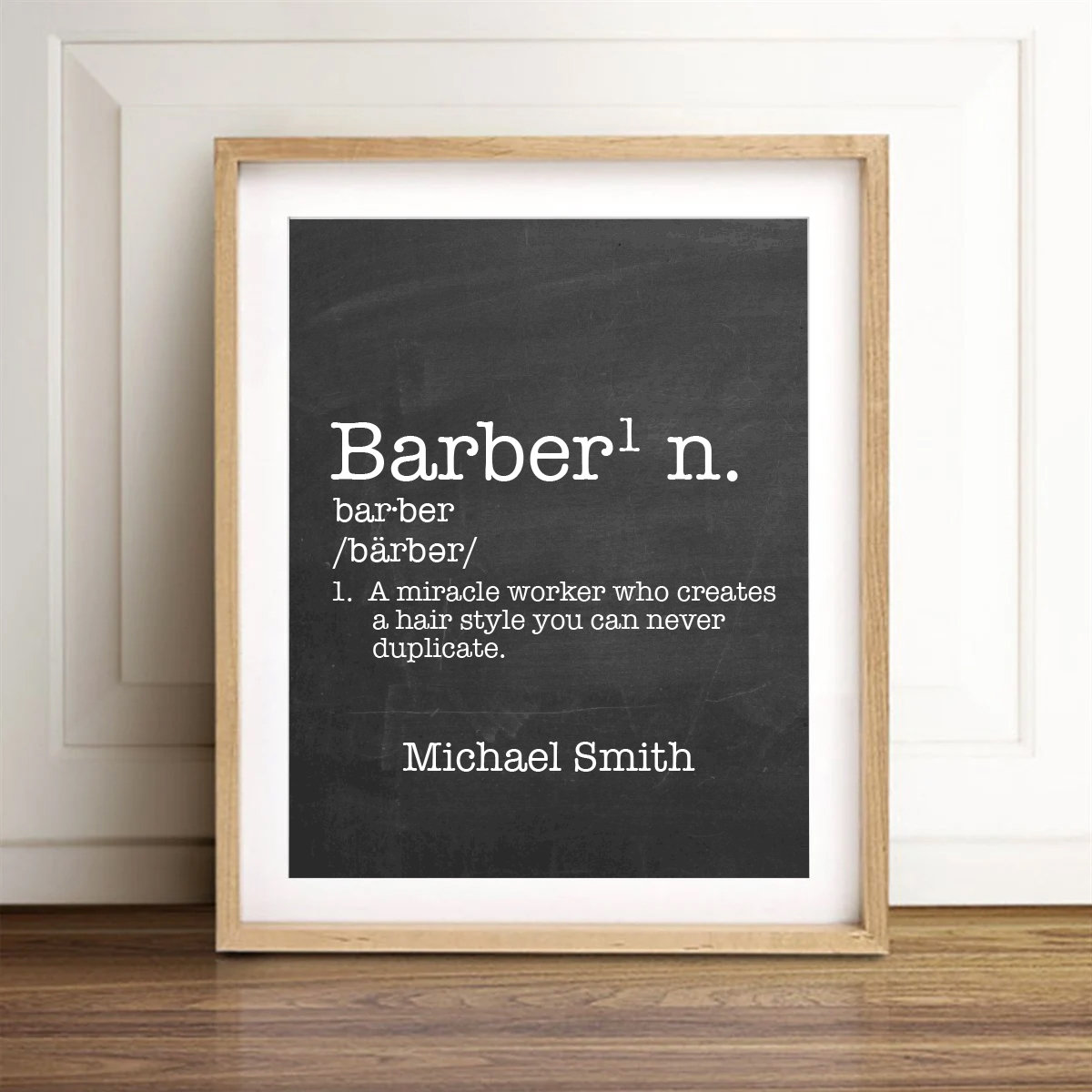 Personalized Barber Print Barber Shop Decor Profession | Etsy