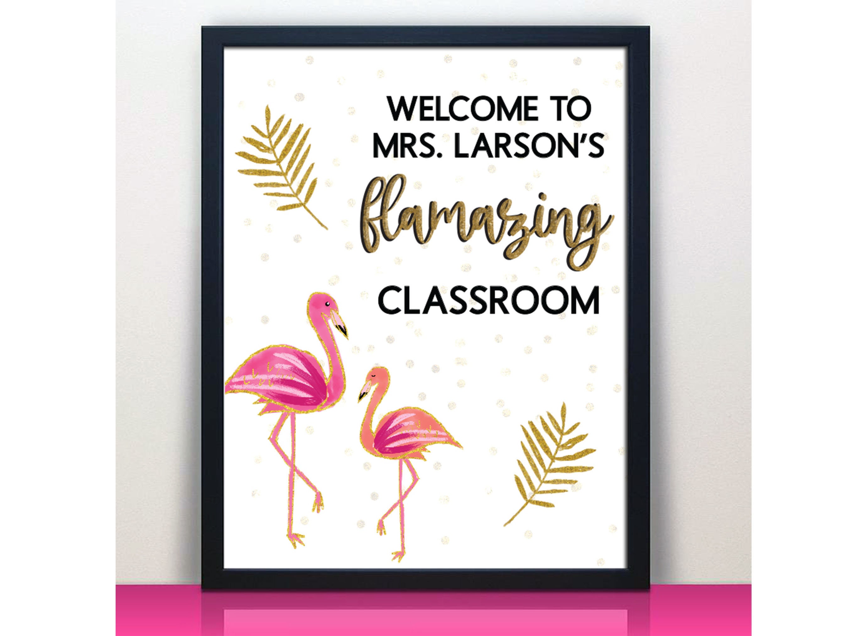 Flamingo Classroom Welcome Poster Personalized Classroom | Etsy